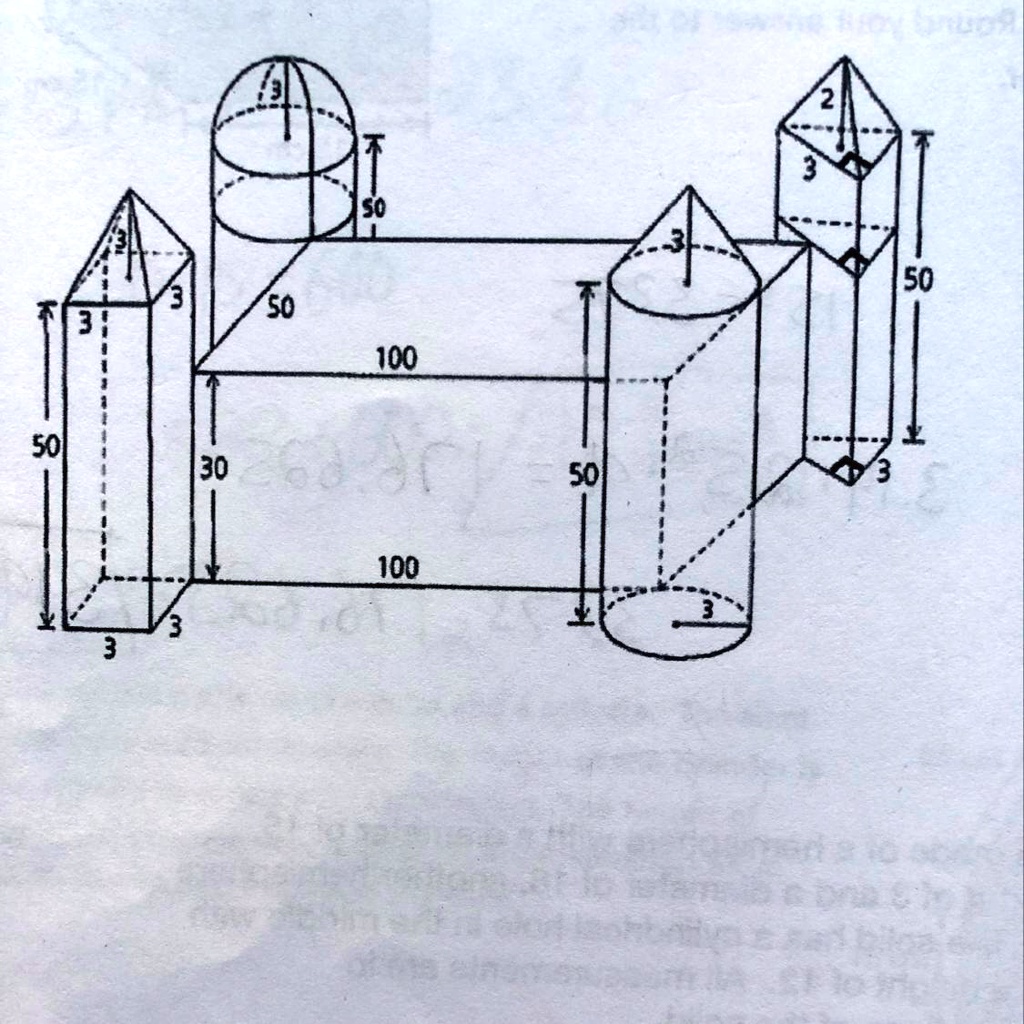 SOLVED: 'Find the total volume of the sand castle, including the towers ...