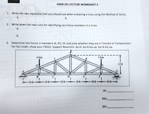 SOLVED: solve the entire worksheet please ENGR241LECTUREWORKSHEET5 ...