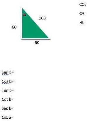 SOLVED: observa los siguientes triángulos y tomando en cuenta la ...