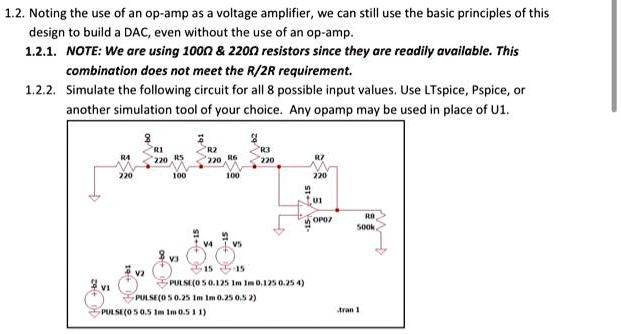 SOLVED: 1.2. Noting the use of an op-amp as a voltage amplifier,we can ...