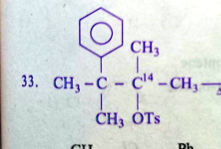 SOLVED: 'CH3 1 33. CH3 -C - c!4 - CH3 - Major product of the reaction ...