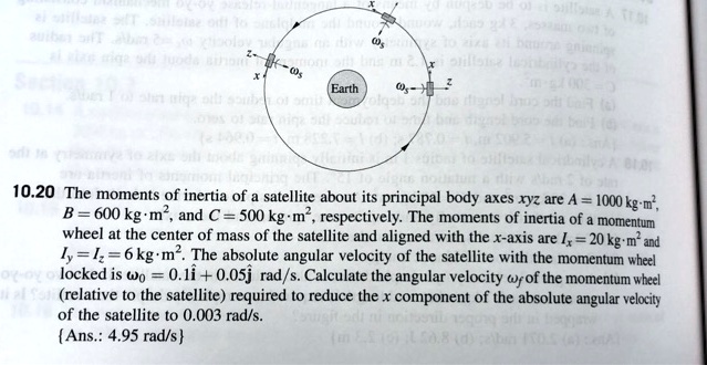 SOLVED: m19A81:01 10.20 The moments of inertia of a satellite about its ...