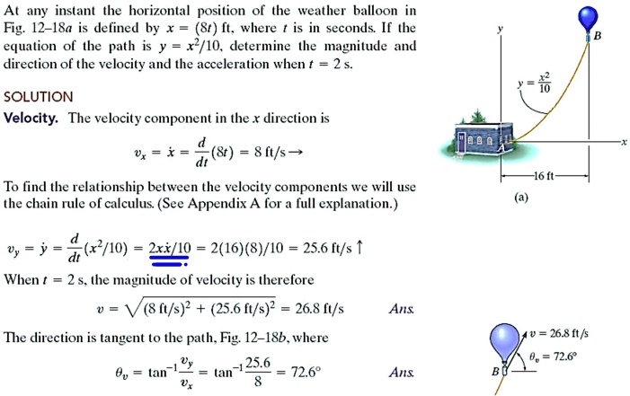 any instant thehorizontal position the weather balloon fig 12 18a is ...
