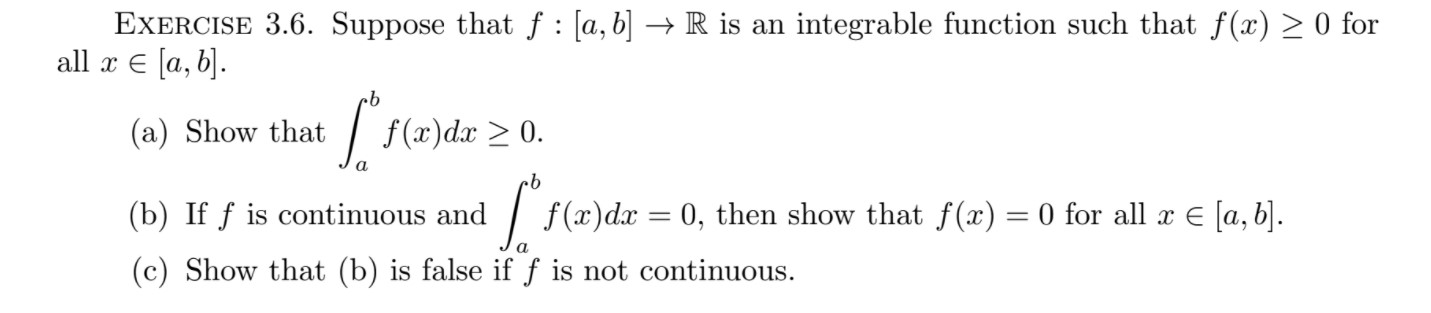 Exercise 36 Suppose That F A B →ℝ Is An Integrable Function Such 1868