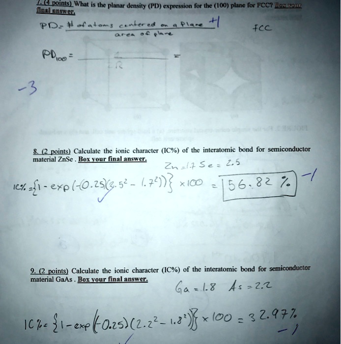 SOLVED: Materials science and engineering Tnalanswer PID-ofatoms centeredon aPlan fCc PD0 ...