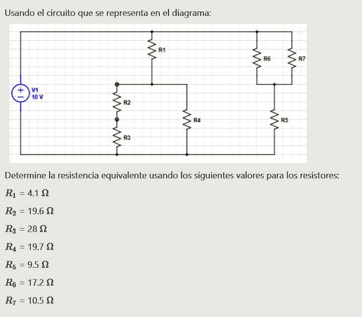 Usando el circuito que se representa en el diagrama: +V1 10 V R2 R3 R1 ...