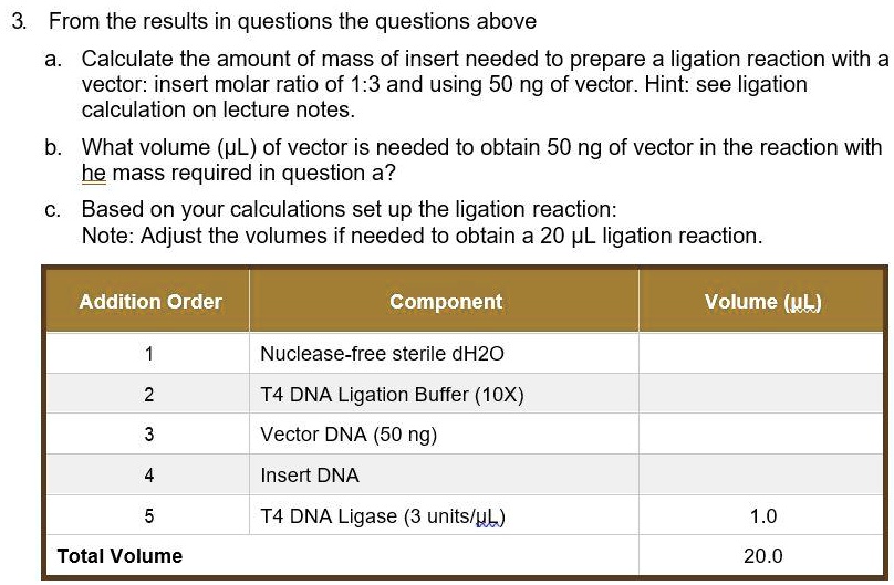 From the results in the questions above, calculate the amount of mass ...