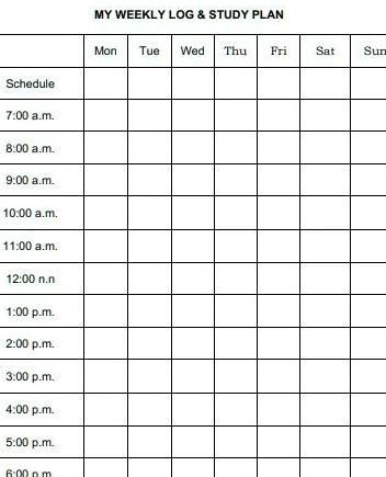 activity no 3 my weekly log and study plan suggested time allotment 30 ...