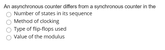 Solved An Asynchronous Counter Differs From A Synchronous Counter In The Number Of States In 6535