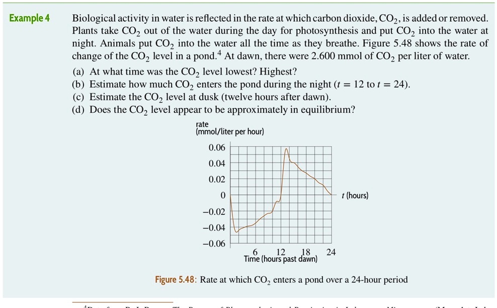 Example 4 Biological activity in water is reflected in the rate at ...