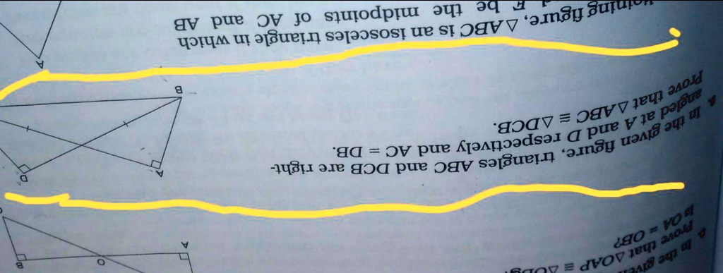 SOLVED: In the given figure, triangles ABC and DCB are right-angled at A and D respectively, and ...