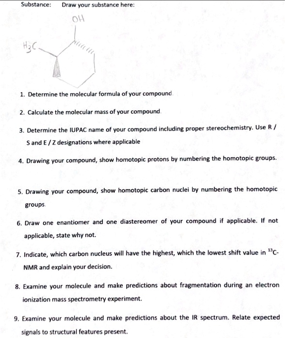 Substance Draw Your Substance Here 04 Determine The Molecular Formula Of Your Compound Calculate