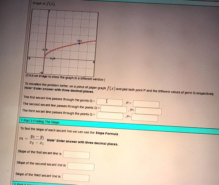 Graph of f(x). (Click on image to show the graph in a different window.) To visualize the ...