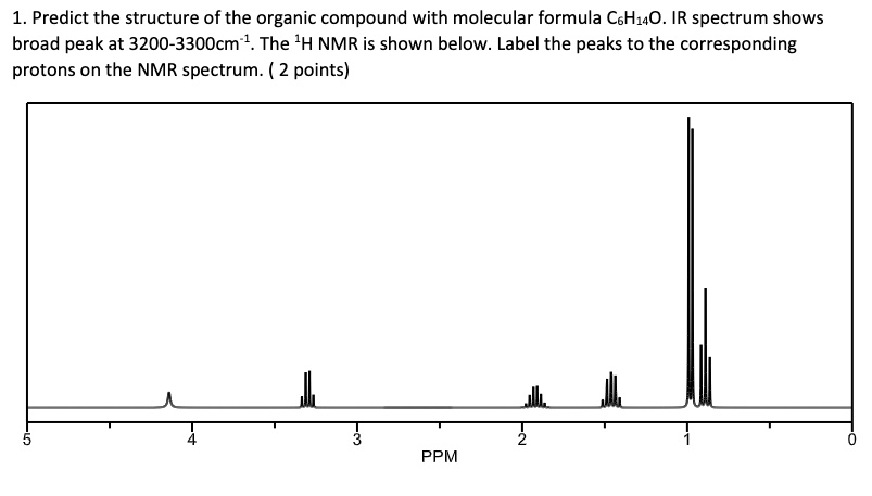 1 predict the structure of the organic compound with molecular formula ...