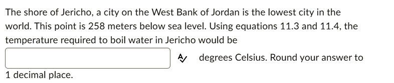the shore of jericho a city on the west bank of jordan is the lowest ...