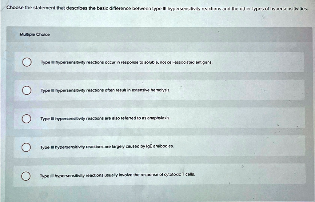 choose the statement that describes the basic difference between type ...