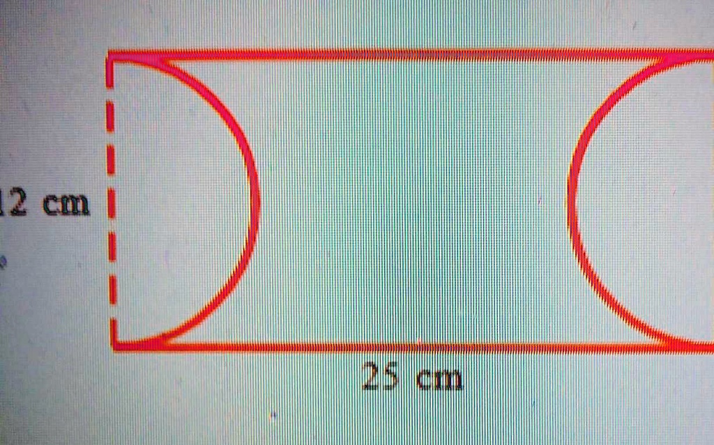 a rectangular piece of paper with length 25 cm and width 12 cm has two ...