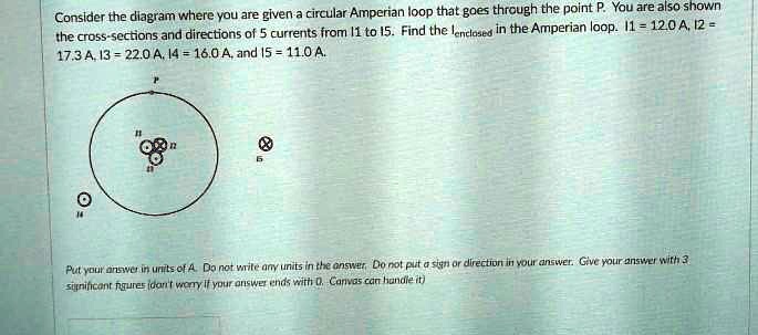 SOLVED: Consider the diagram where you are given a circular Amperian loop that goes through the ...