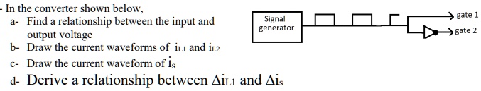 in the converter shown below a find a relationship between the input ...