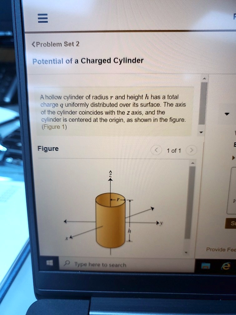 Solved Problem Set 2 Potential Of A Charged Cylinder A Hollow