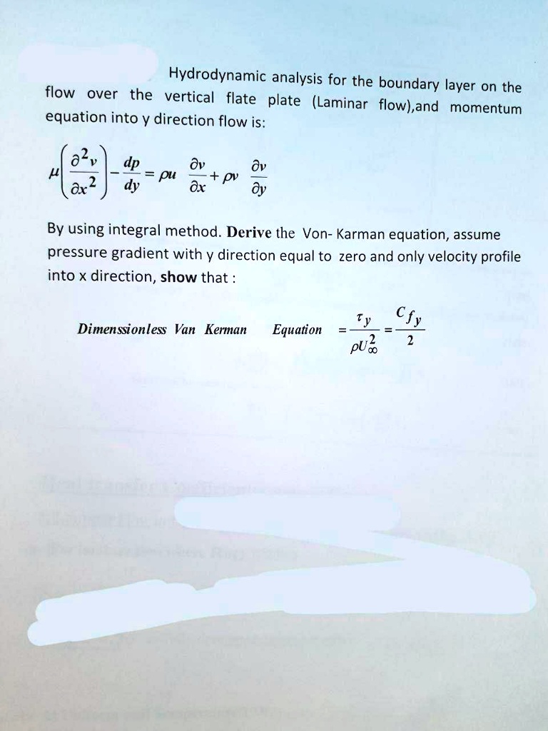 Hydrodynamic analysis for the boundary layer on the flow over the ...