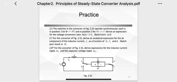 chapter2 principles of steady state converter analysispdf practice 25 ...