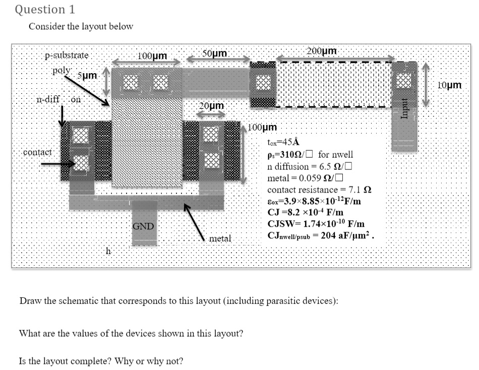 SOLVED: Draw the schematic that corresponds to this layout (including ...