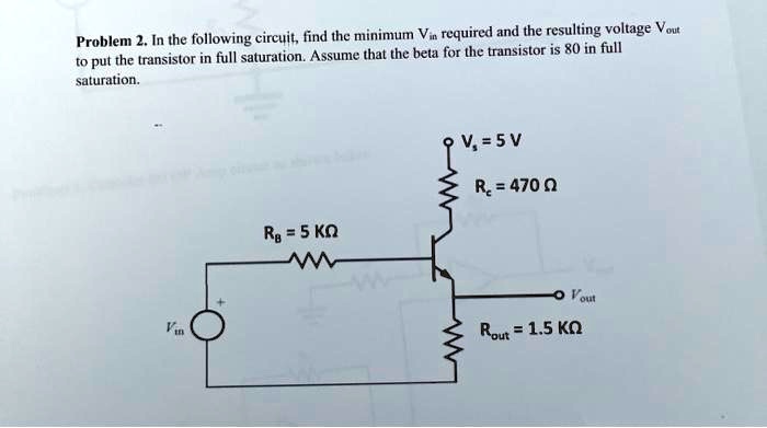 Problem 2. In the following circuit, find the minimum Vin required and ...