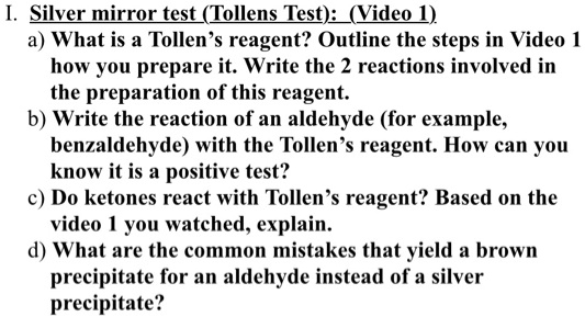 silver mirror test tollens testivideo l a what is a tollen reagent ...