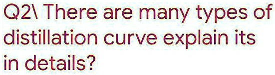 SOLVED: Q2: There are many types of distillation curves. Can you ...