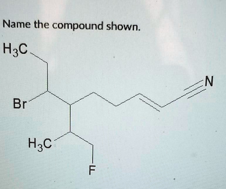 SOLVED:Name the compound shown: H3C N Br H3C
