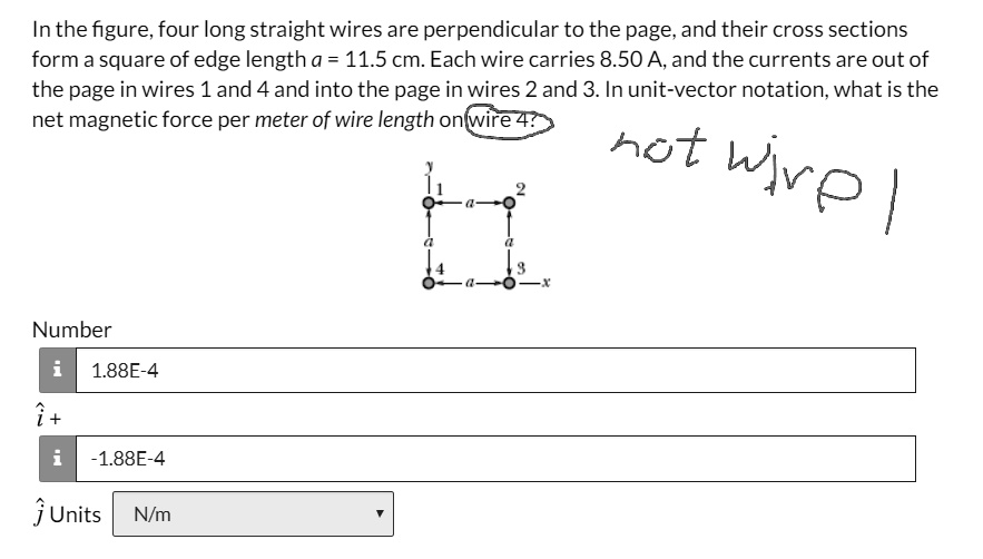 Solved In The Figure Four Long Straight Wires Are Perpendicular To