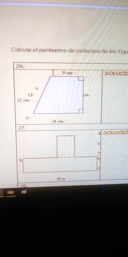 SOLVED: Calcule el perímetro de cada una de las figuras siguientes ... SOLVED: Calcule el perímetro de cada una de las figuras siguientes ...