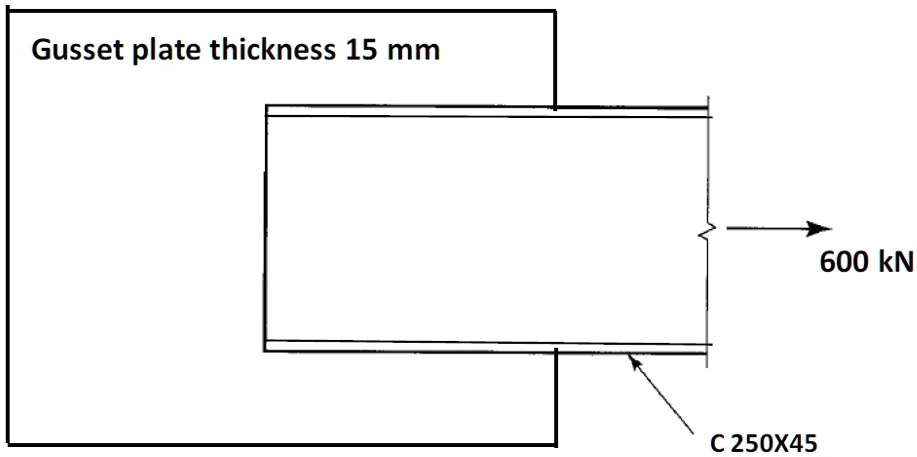 SOLVED: 'A C 250X45 channel will have to be connected with a gusset ...