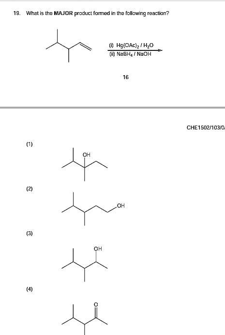 SOLVED: How do I know that a product is a major one from the reaction? What is the MAJOR product ...