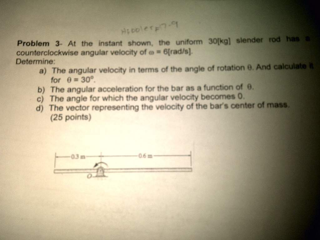 Solved Counterclockwise Angular Velocity Of 6 Rads Determine A The Angular Velocity In