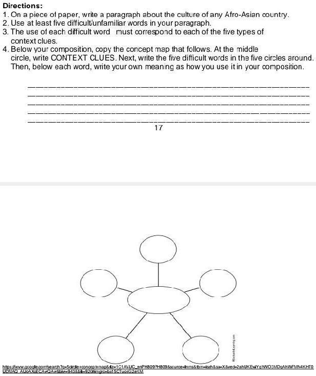 directions 1 on a piece of paper write a paragraph about the culture of ...