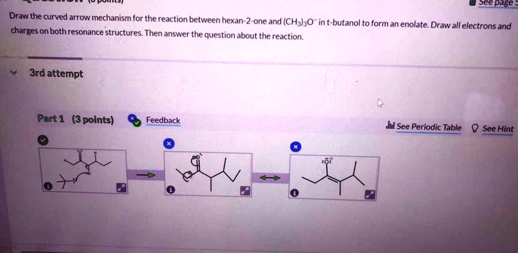 SOLVED: Draw the curved arrow mechanism for the reaction between hexan ...