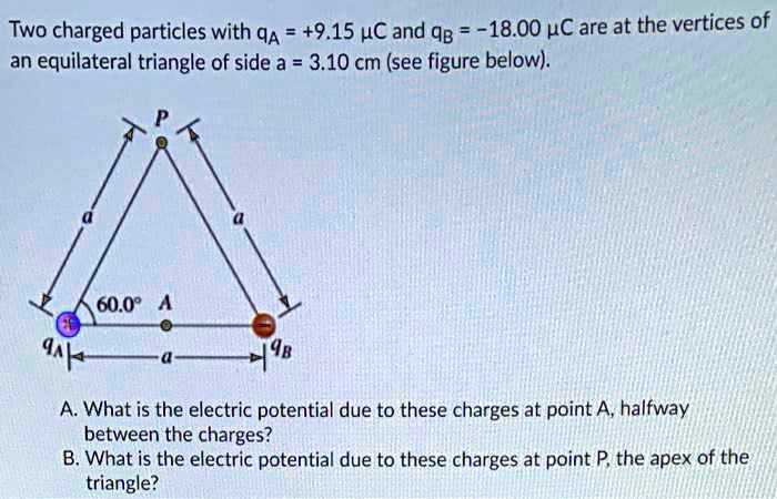 SOLVED: an equilateral triangle of side a=3.10 cm (see figure below ...