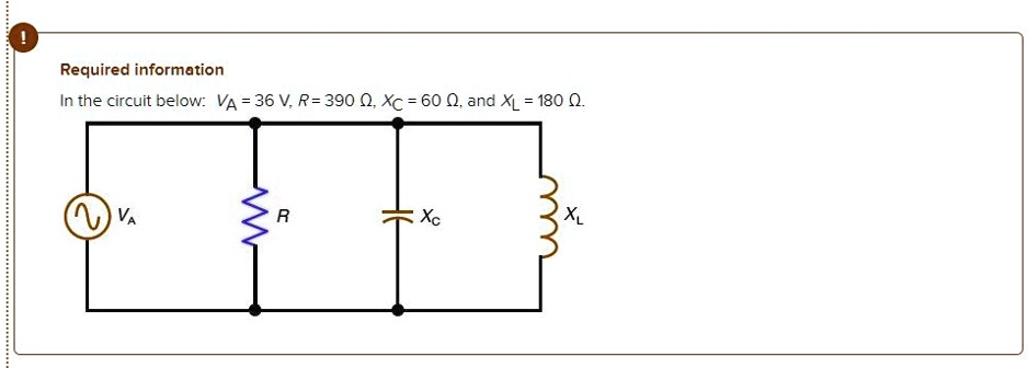 SOLVED: Calculate the values of current IR, IC, and IL. IR = mA IC = mA ...