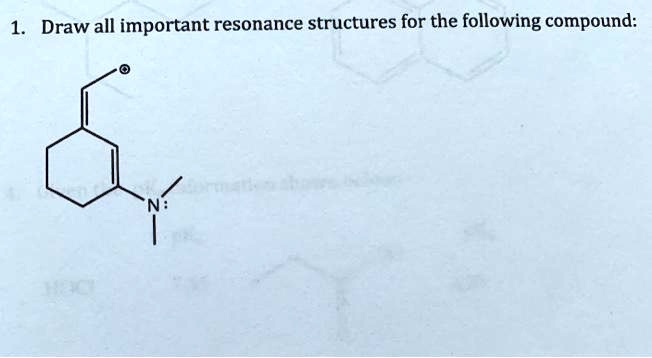 SOLVED: Draw all important resonance structures for the following compound: