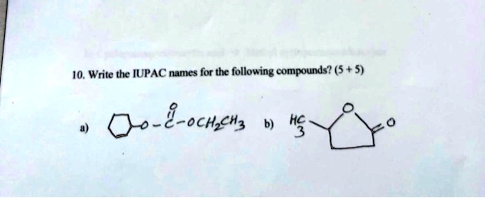 VIDEO solution: 10. Write the IUPAC names for the following compounds ...