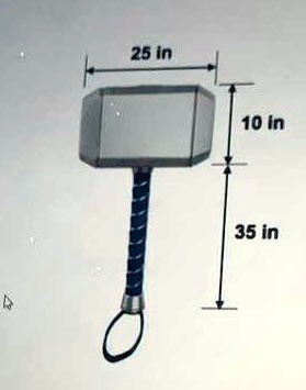 SOLVED: the hammer of asgardian god of thunder was made of 5- lb ...