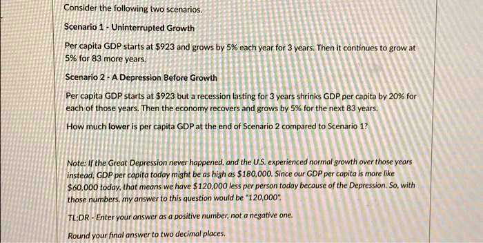 SOLVED: Consider the following two scenarios: Scenario 1 ...