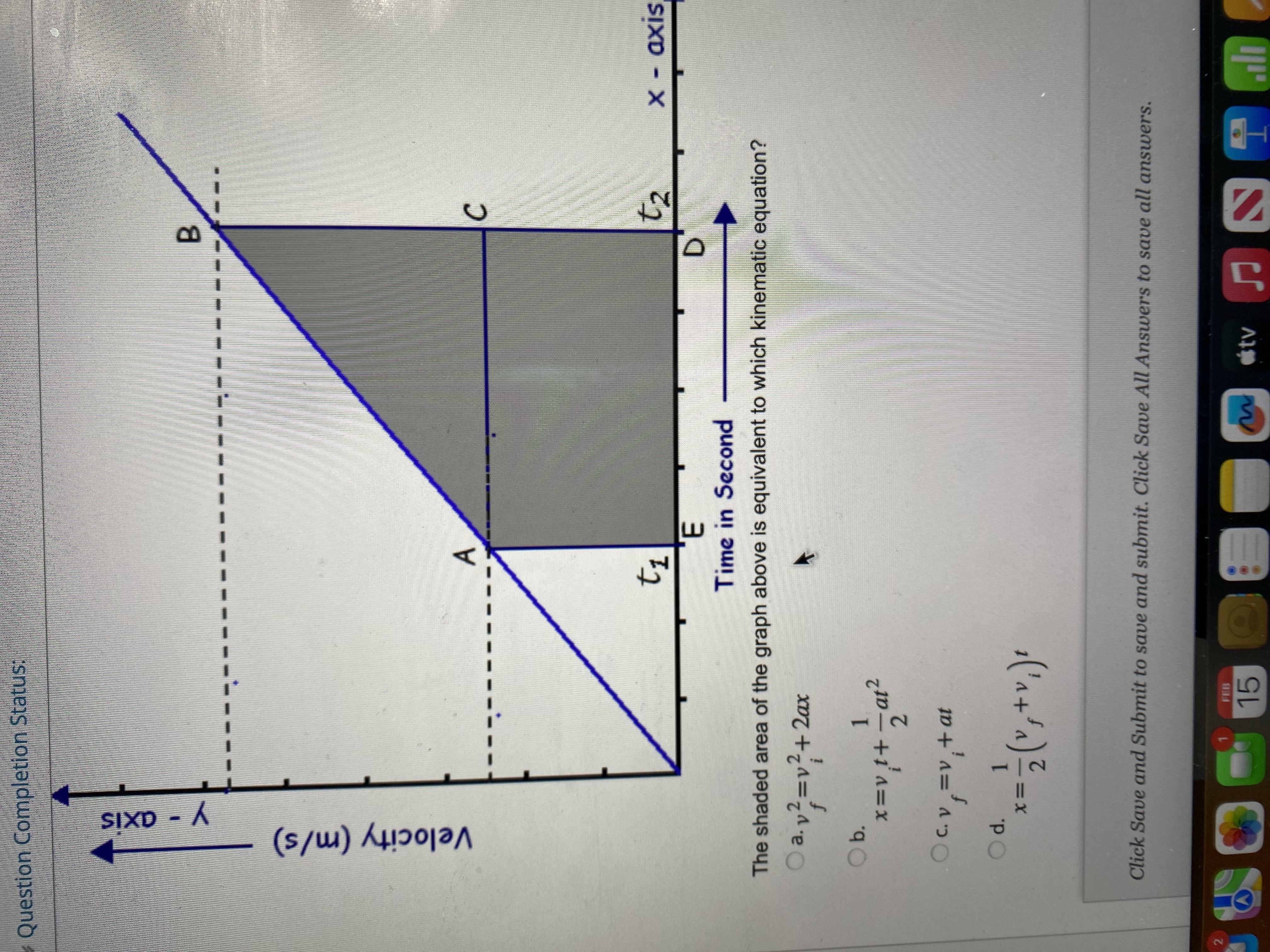 SOLVED: The shaded area of the graph above is equivalent to which ...