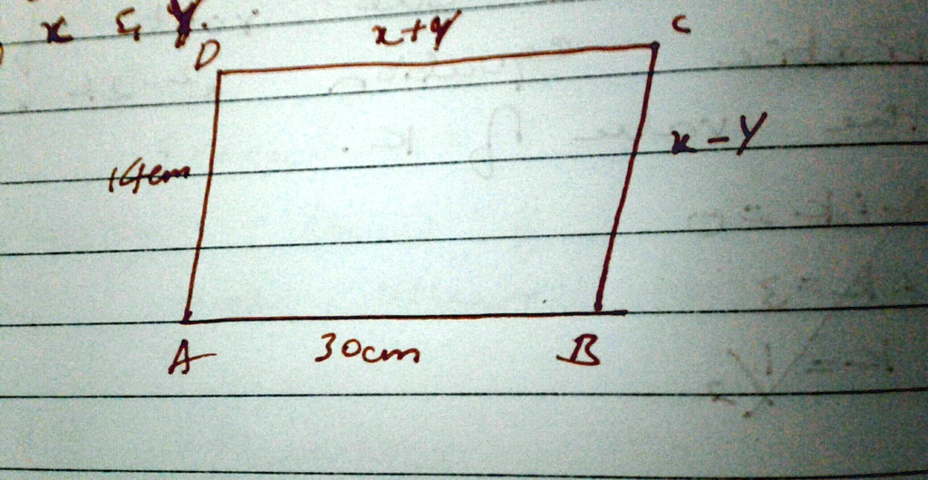 SOLVED: In the figure given below, ABCD is a rectangle. Find the value of x and y. xty LaY t46 ...