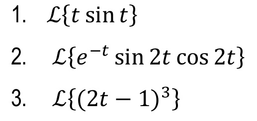 SOLVED: Topic: Laplace Transforms Find what is asked. BOX your final answer. Answer clearly and ...