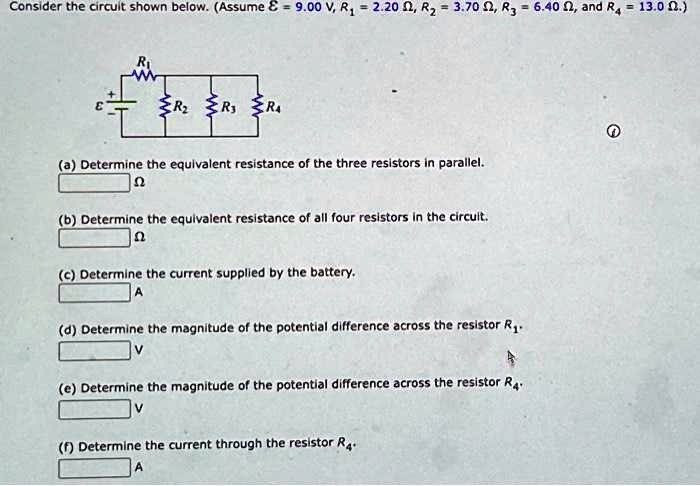 SOLVED: Please help. Thank you. R RERER ? (a) Determine the equivalent resistance of the three ...