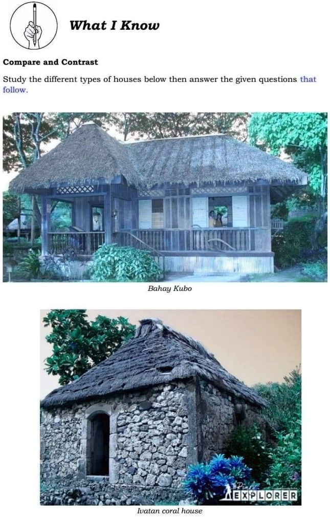 What have you observed from the pictures of the houses above in terms ...