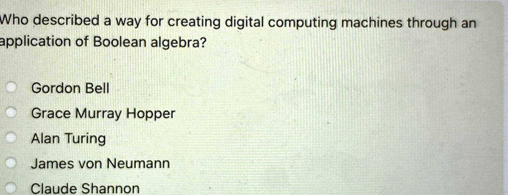 who described a way for creating digital computing machines through an ...